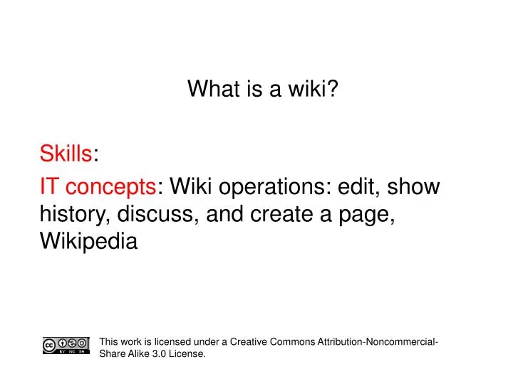 PPT - What is a wiki? PowerPoint Presentation, free download - ID:3947670