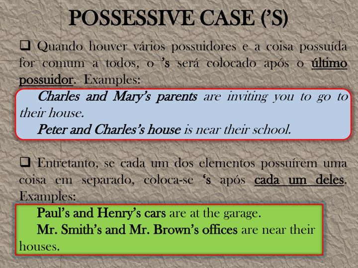 PPT - POSSESSIVE CASE (’S) PowerPoint Presentation - ID:3947873