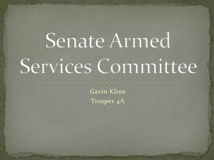 PPT - Senate Armed Services Committee PowerPoint Presentation, free ...
