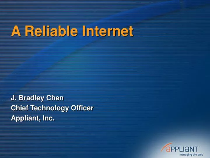 PPT - A Reliable Internet PowerPoint Presentation, free download - ID ...