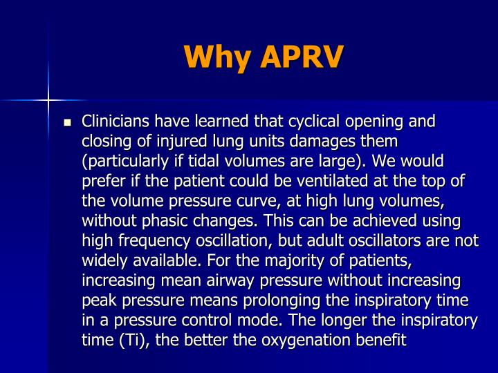 PPT - Airway Pressure Release Ventilation (APRV) PowerPoint ...