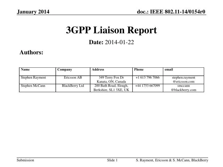 PPT - 3GPP Liaison Report PowerPoint Presentation, free download - ID ...