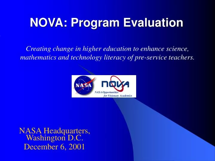 PPT - NOVA: Program Evaluation PowerPoint Presentation, free download ...
