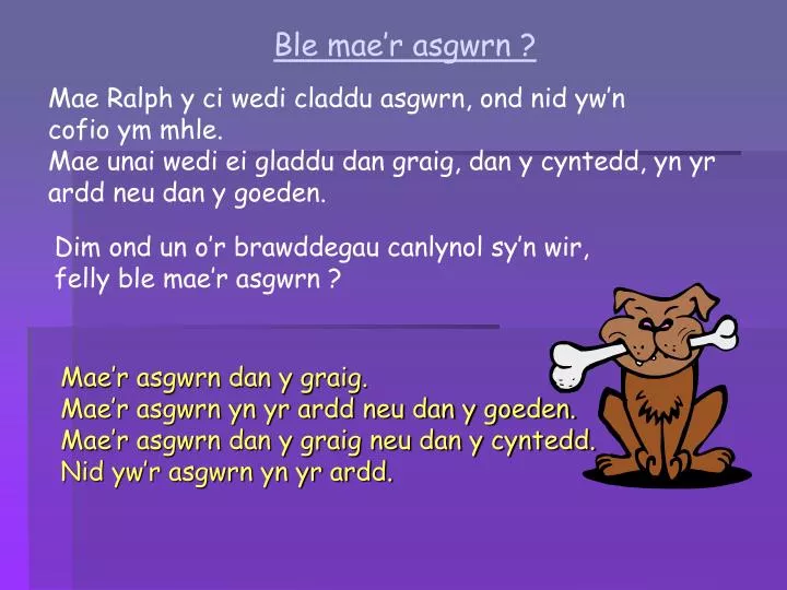 PPT - Ble mae’r asgwrn ? PowerPoint Presentation, free download - ID ...