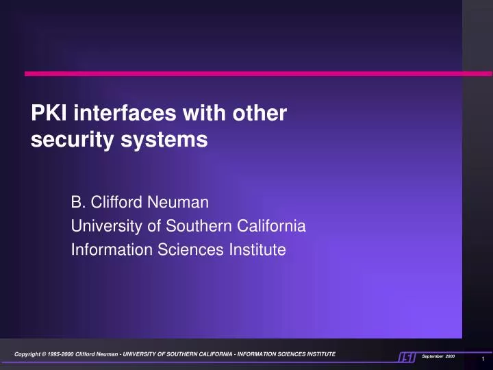 PPT - PKI interfaces with other security systems PowerPoint ...