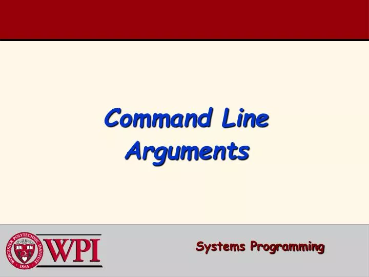 Ppt Command Line Arguments Powerpoint Presentation Free Download 0809