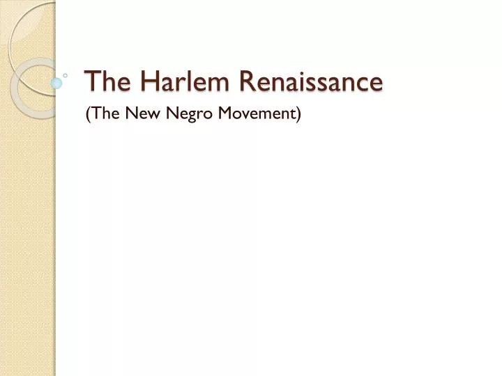 PPT - The Harlem Renaissance PowerPoint Presentation, free download ...