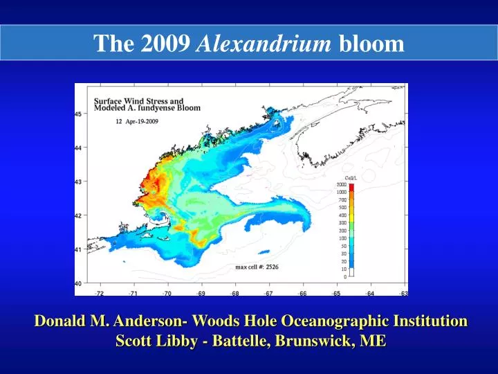 PPT - The 2009 Alexandrium bloom PowerPoint Presentation, free download ...