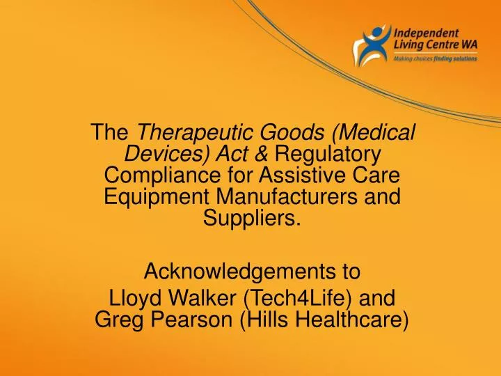PPT - Therapeutic Goods Administration TGA PowerPoint Presentation ...