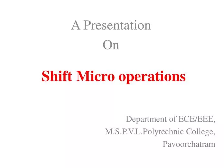PPT - Shift Micro operations PowerPoint Presentation, free download ... PPT - Shift Micro operations PowerPoint Presentation, free download ...