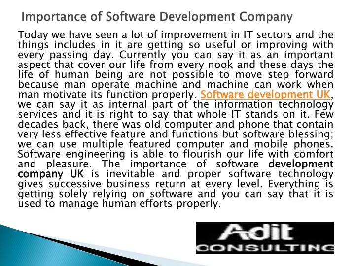 PPT - Importance of Software Development Company PowerPoint ...