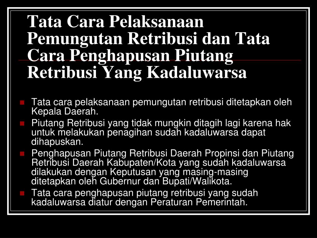 PPT - Strategi Optimalisasi Pajak dan Retribusi Sebagai Sumber ...