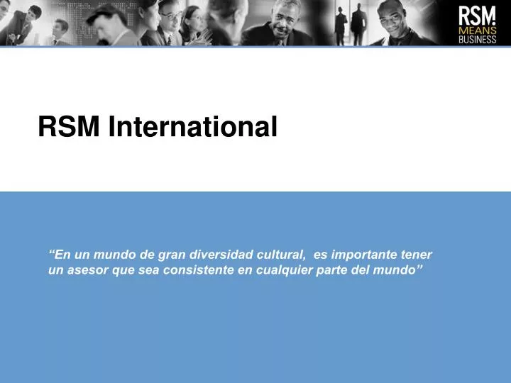 PPT - RSM International PowerPoint Presentation, free download - ID:3956033
