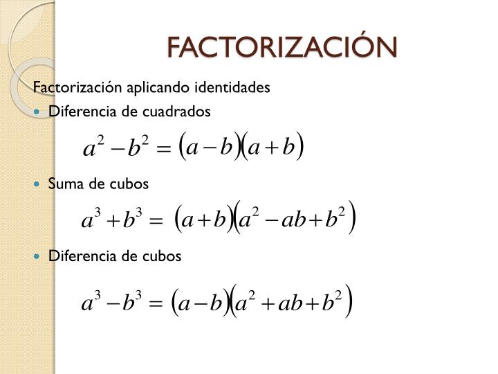 PPT - FACTORIZACIÓN PowerPoint Presentation - ID:3956351