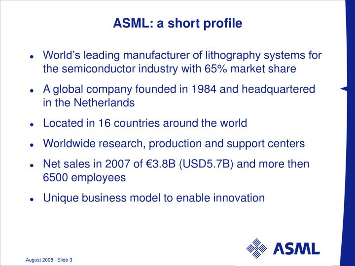 PPT - How to drive open innovation in front end research the ASML model ...