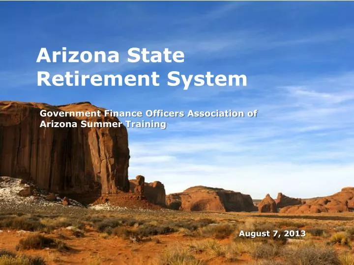 PPT - Arizona State Retirement System PowerPoint Presentation, free ...