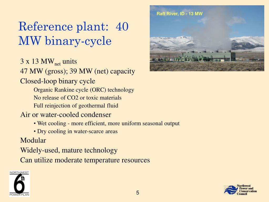 PPT - Sixth Northwest Conservation & Electric Power Plan Geothermal Power Generation Resource ...