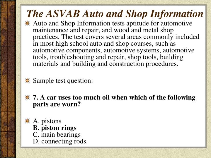 PPT - THE ASVAB Armed Services Vocational Aptitude Battery PowerPoint ...