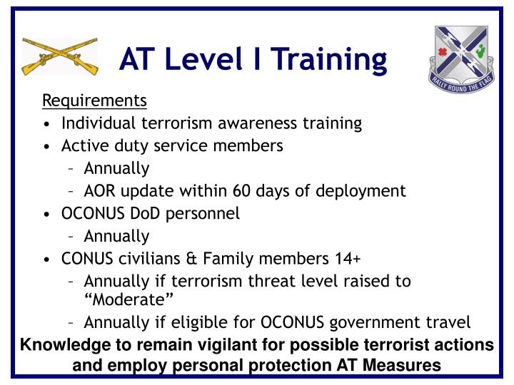 PPT - Antiterrorism Level I Refresher Training PowerPoint Presentation ...