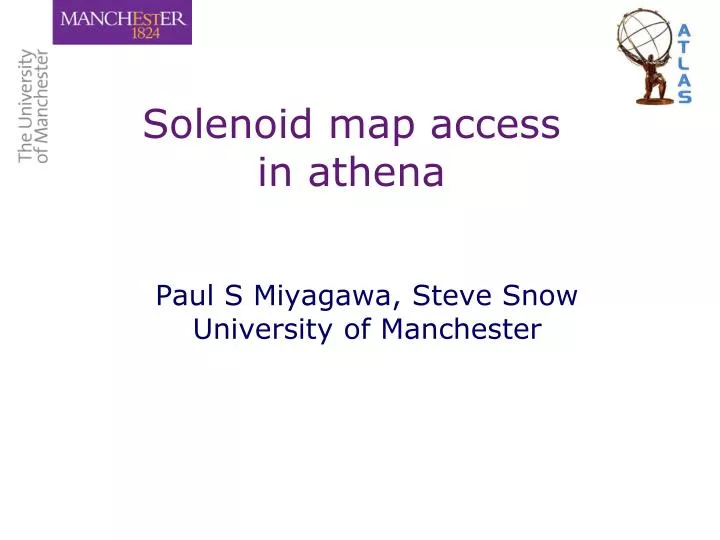 PPT - Solenoid map access in athena PowerPoint Presentation, free ...