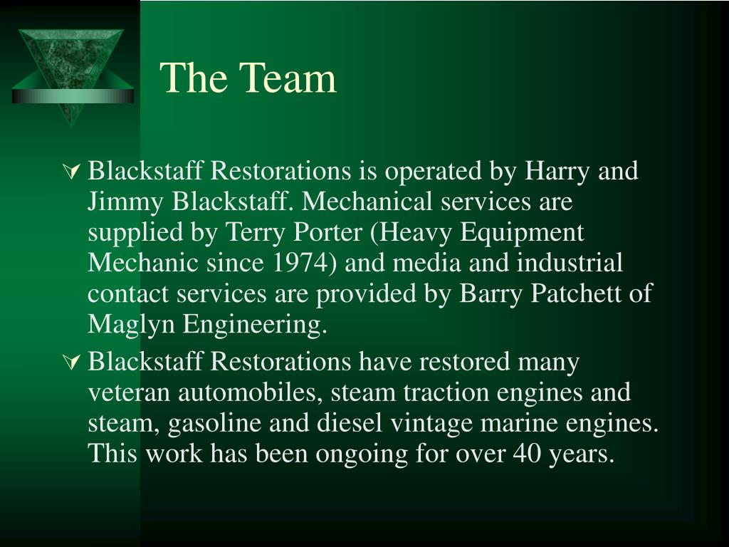 PPT - Business Plan Blackstaff Restorations 1906 Zust 28/45 HP ...