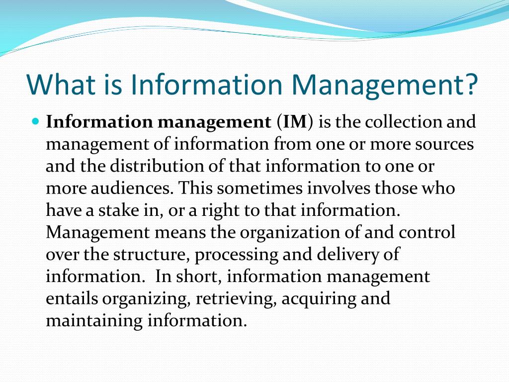 PPT - Efficient Information Management: Benefits, Dangers, and Key ...