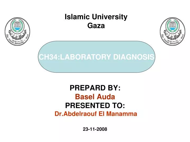 PPT - CH34:LABORATORY DIAGNOSIS PowerPoint Presentation, free download ...