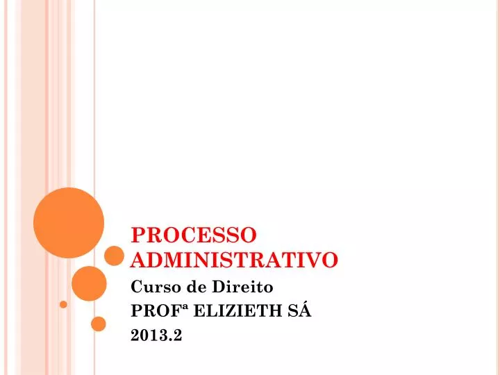 PPT - PROCESSO ADMINISTRATIVO PowerPoint Presentation, free download ...