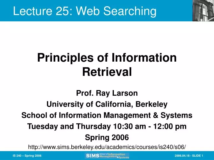 PPT - Lecture 25: Web Searching PowerPoint Presentation, free download ...