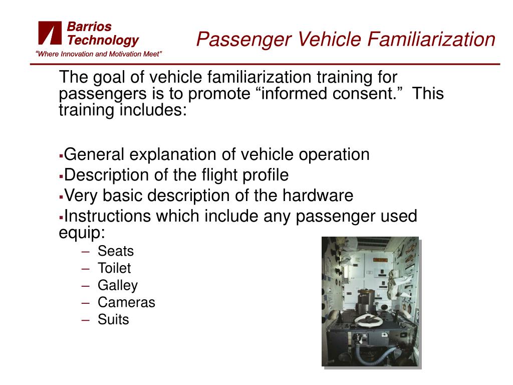 PPT - Comprehensive Training Program for Commercial Space Travel ...