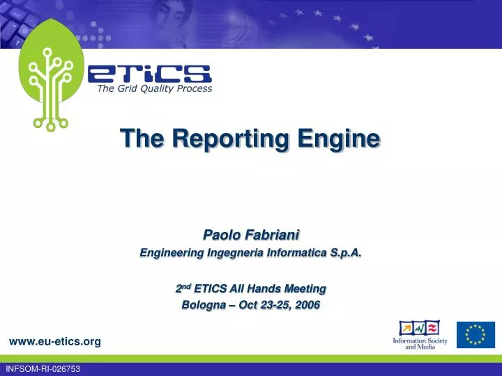 PPT - The Reporting Engine PowerPoint Presentation, free download - ID ...
