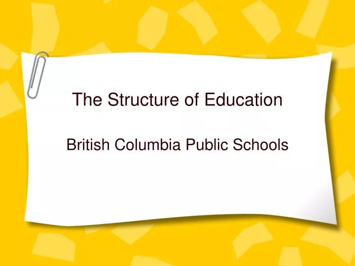 PPT - The Structure of Education PowerPoint Presentation, free download ...