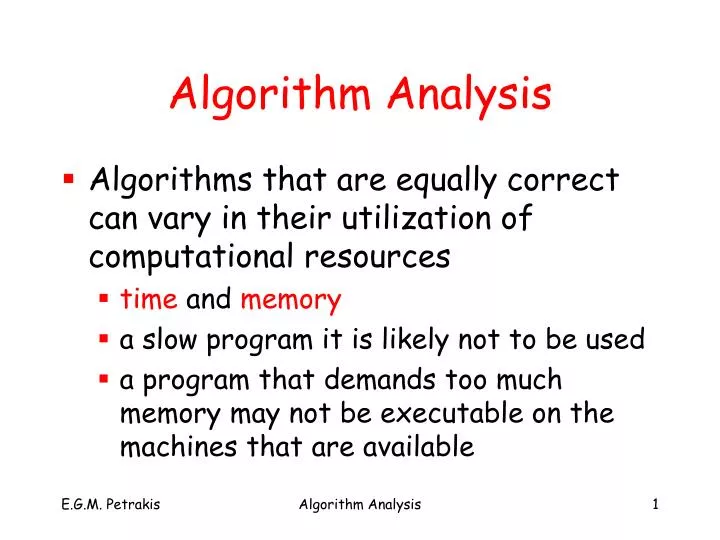 PPT - Algorithm Analysis PowerPoint Presentation, free download - ID ...