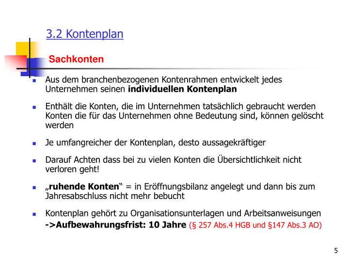 PPT - 3. Kontenrahmen und Kontenplan PowerPoint Presentation - ID:3967681