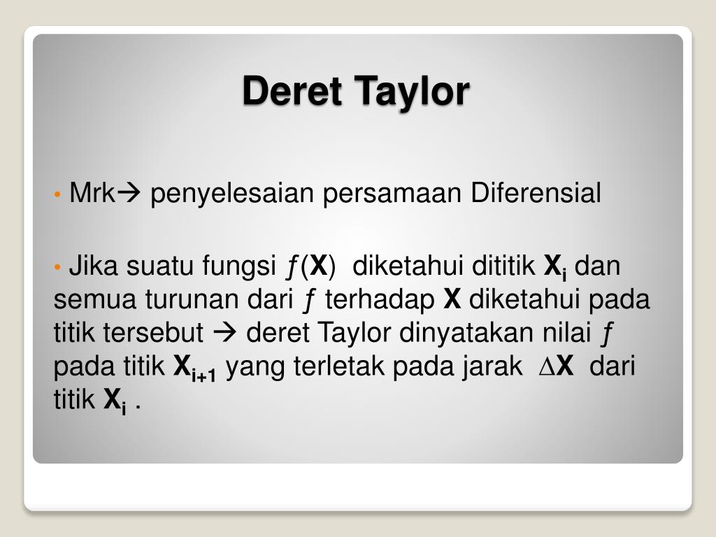 PPT - Metode Numerik Analisa Galat & Deret Taylor PowerPoint ...
