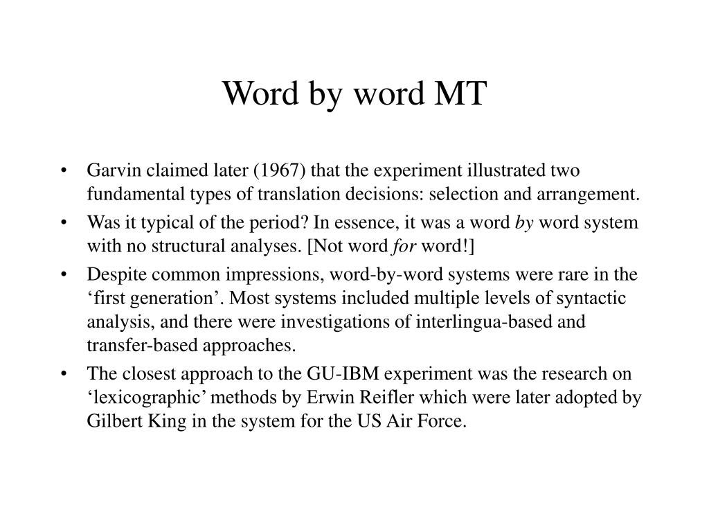 PPT - The Georgetown-IBM experiment demonstrated in January 1954 ... PPT - The Georgetown-IBM experiment demonstrated in January 1954 ...