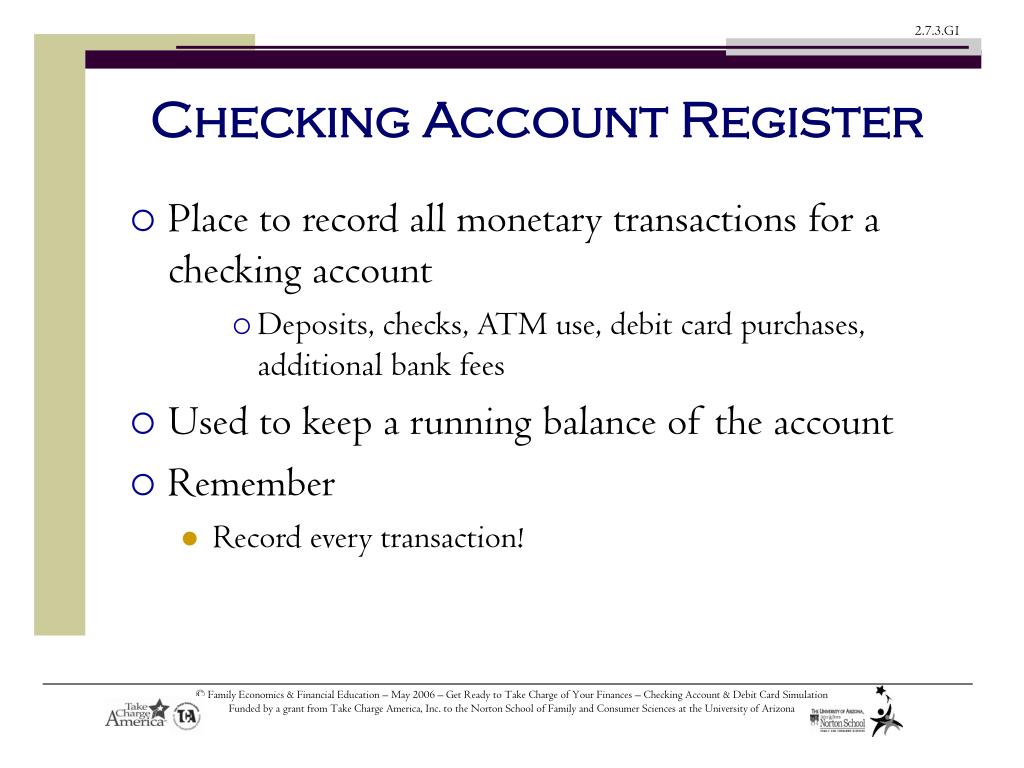 PPT - Checking Account & Debit Card Simulation PowerPoint Presentation ...
