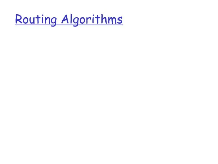Ppt Routing Algorithms Powerpoint Presentation Free Download Id3968935