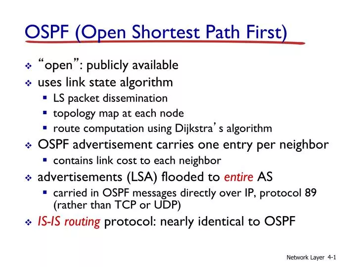 PPT - OSPF (Open Shortest Path First) PowerPoint Presentation, free ...