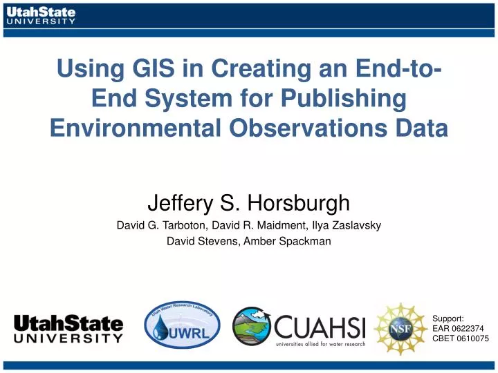PPT - Using GIS in Creating an End-to-End System for Publishing ...