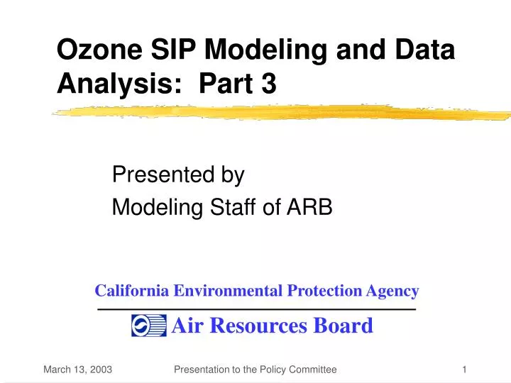 PPT - Ozone SIP Modeling and Data Analysis: Part 3 PowerPoint ...