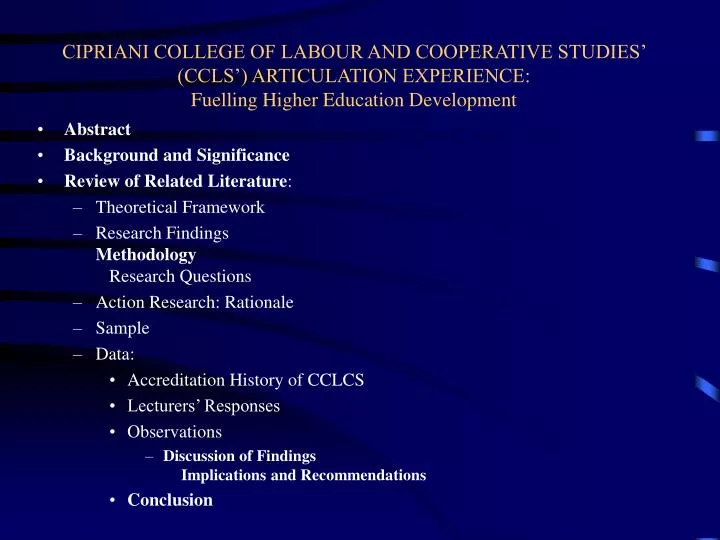 PPT - Abstract Background and Significance Review of Related Literature ...