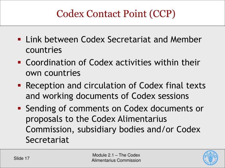PPT - The Codex Alimentarius Commission PowerPoint Presentation - ID ...