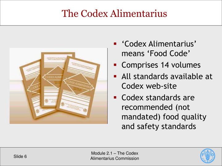 PPT - The Codex Alimentarius Commission PowerPoint Presentation - ID:3971507