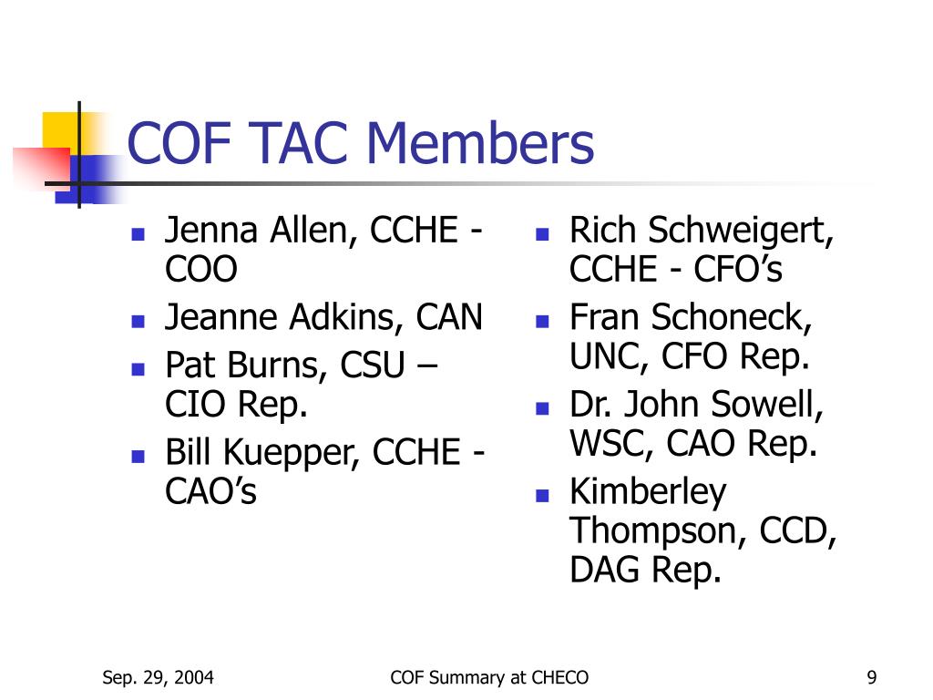 PPT - College Opportunity Fund (COF) Overview PowerPoint Presentation ...