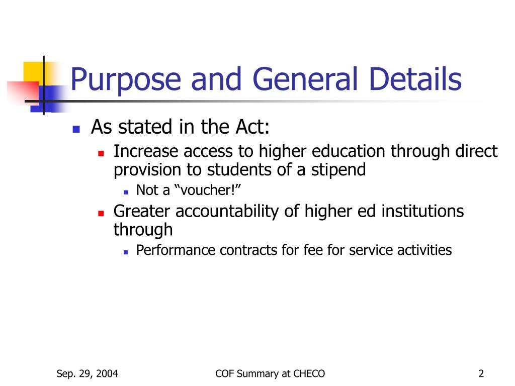 PPT - College Opportunity Fund (COF) Overview PowerPoint Presentation ...