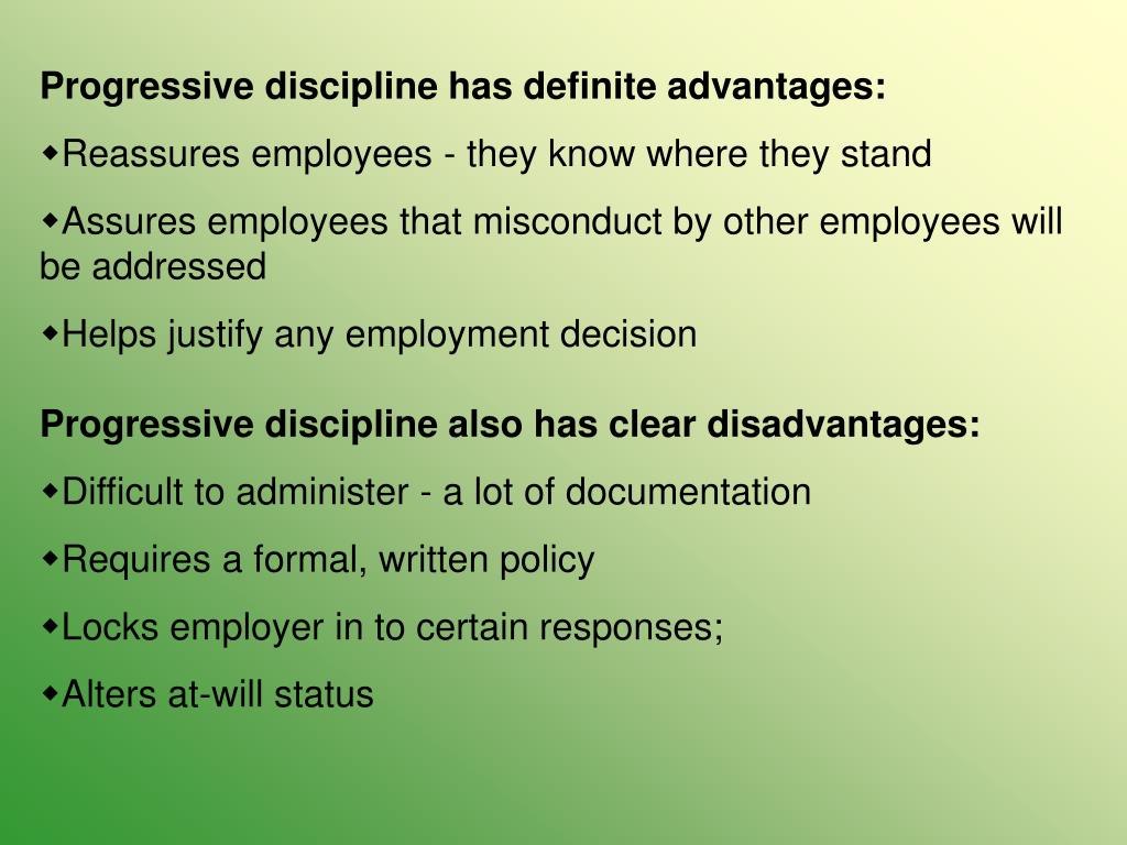 PPT - Understanding Progressive Discipline David Vestal Deputy Director ...