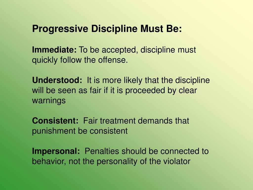 PPT - Understanding Progressive Discipline David Vestal Deputy Director ...