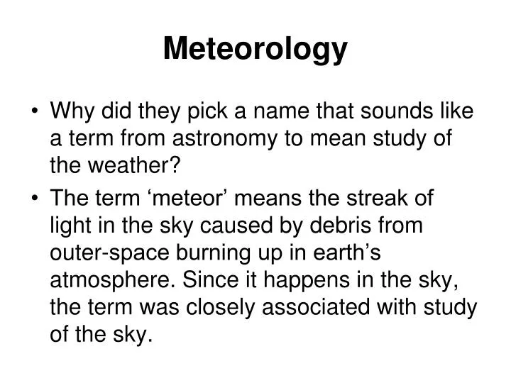 PPT - Meteorology PowerPoint Presentation, free download - ID:3972805