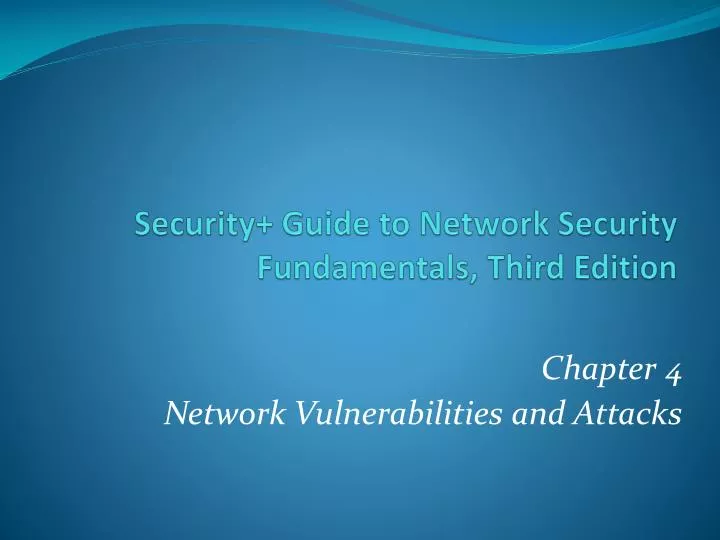 PPT - Security+ Guide to Network Security Fundamentals, Third Edition PowerPoint Presentation ...